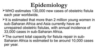OBS Fistula obstetrics and gynecology ppt | PPTX