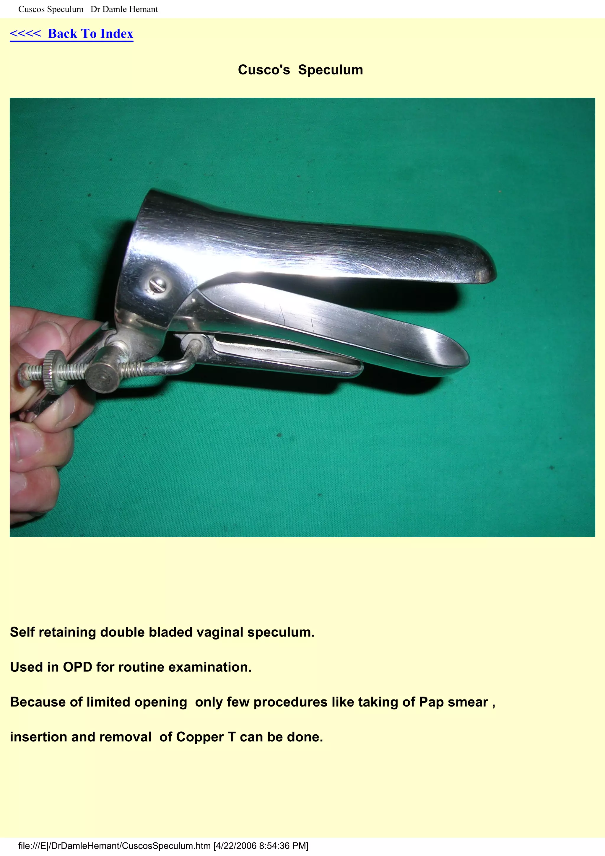 Instruments used in OBG Nursing | PDF