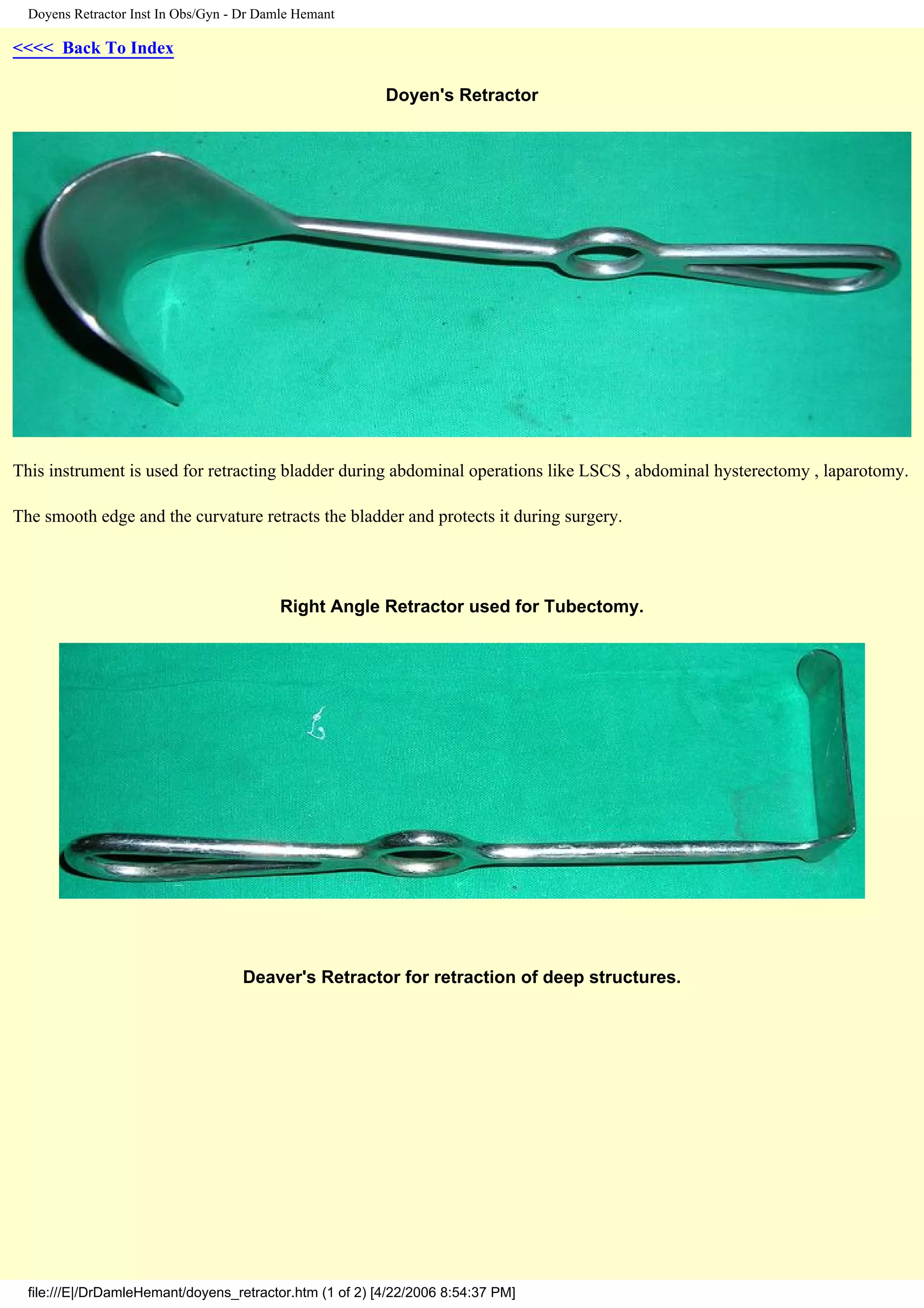 Instruments used in OBG Nursing | PDF