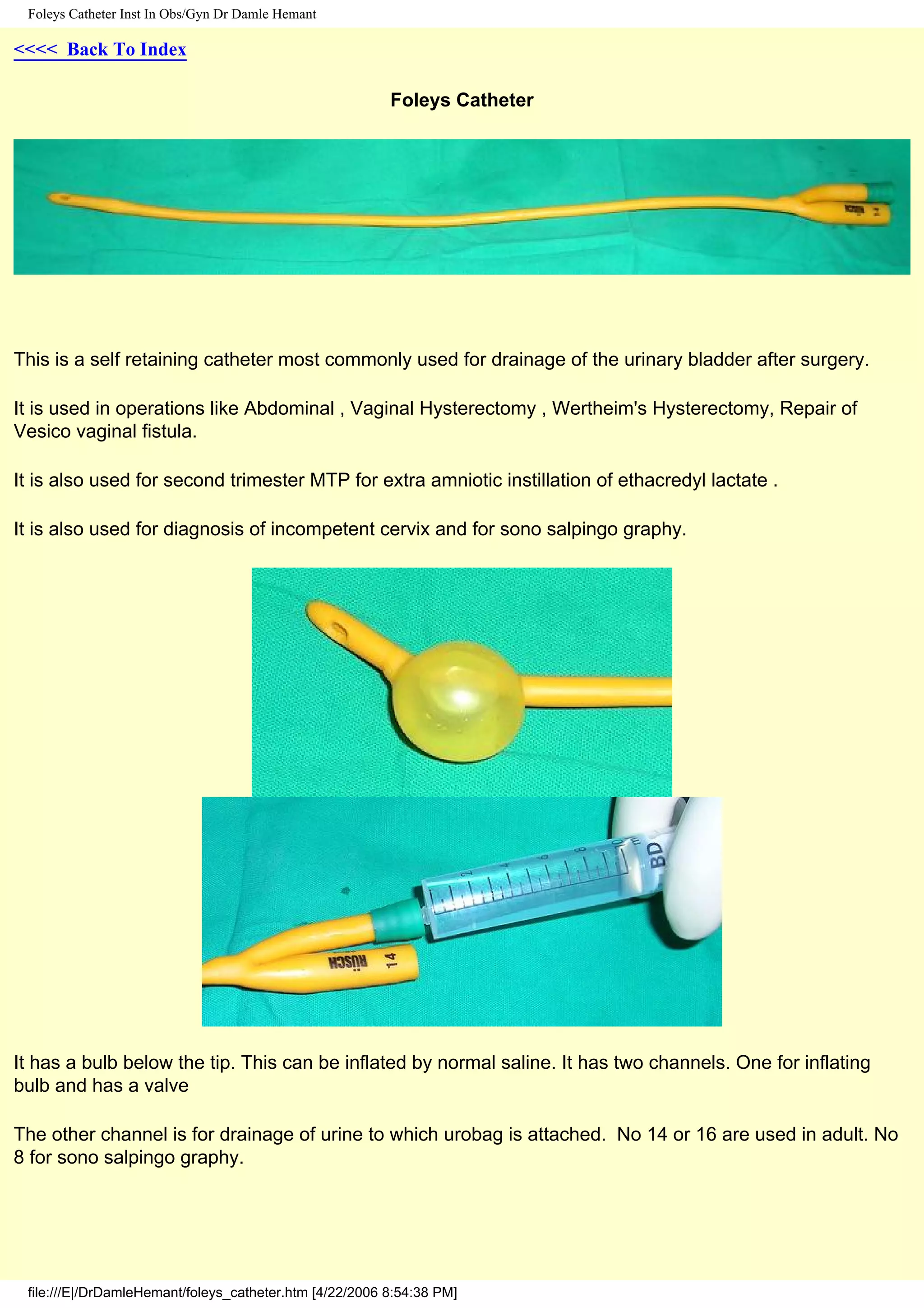 Instruments used in OBG Nursing | PDF