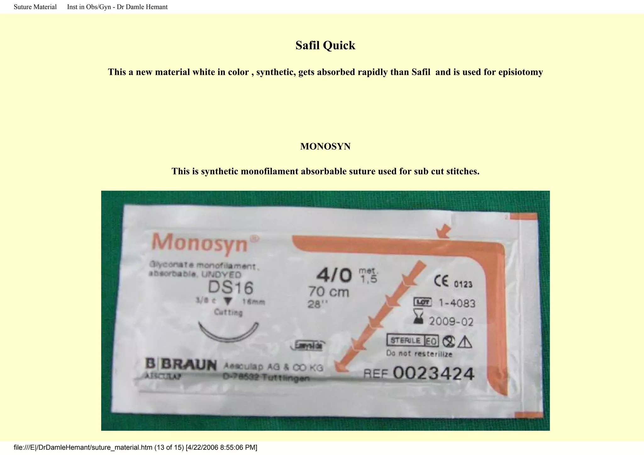 Instruments used in OBG Nursing | PDF