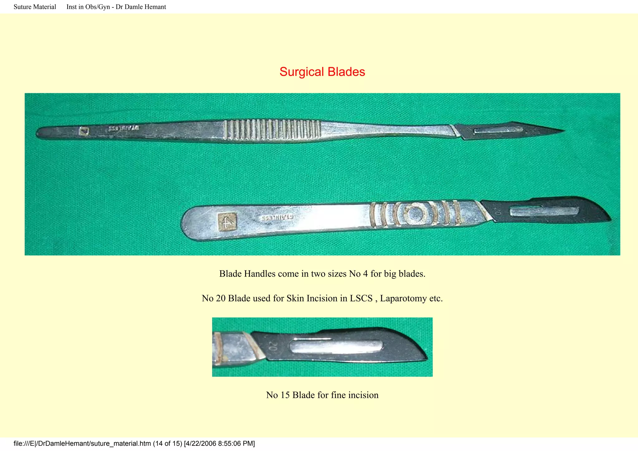 Instruments used in OBG Nursing | PDF