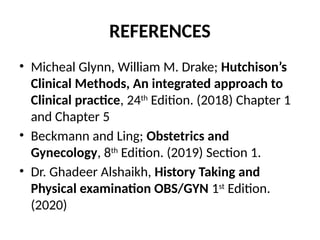 OBS & GYN HX TAKING.pptx gyn and obstetrics | PPT