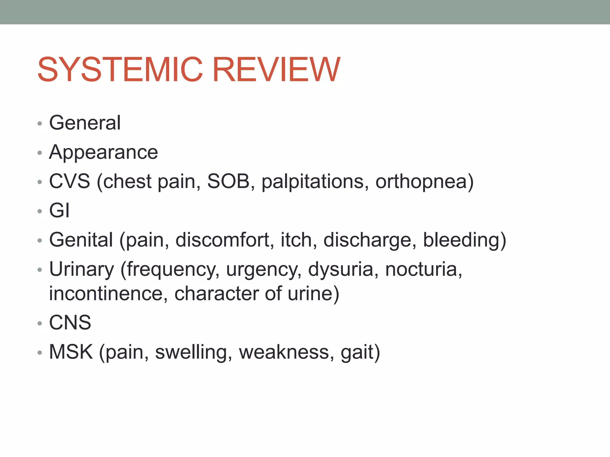 Obstetric History and Examination | PPTX