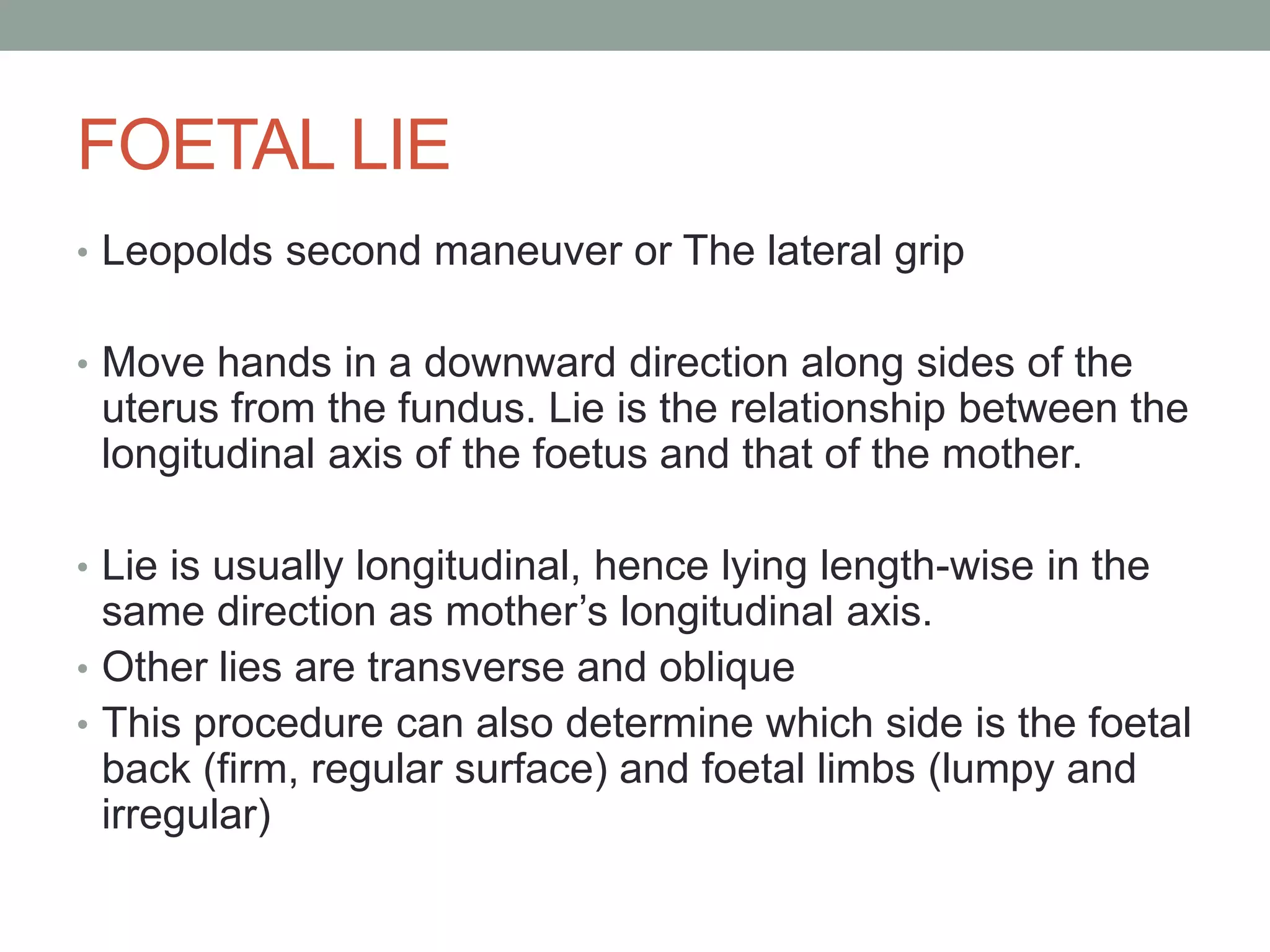 Obstetric History and Examination | PPTX