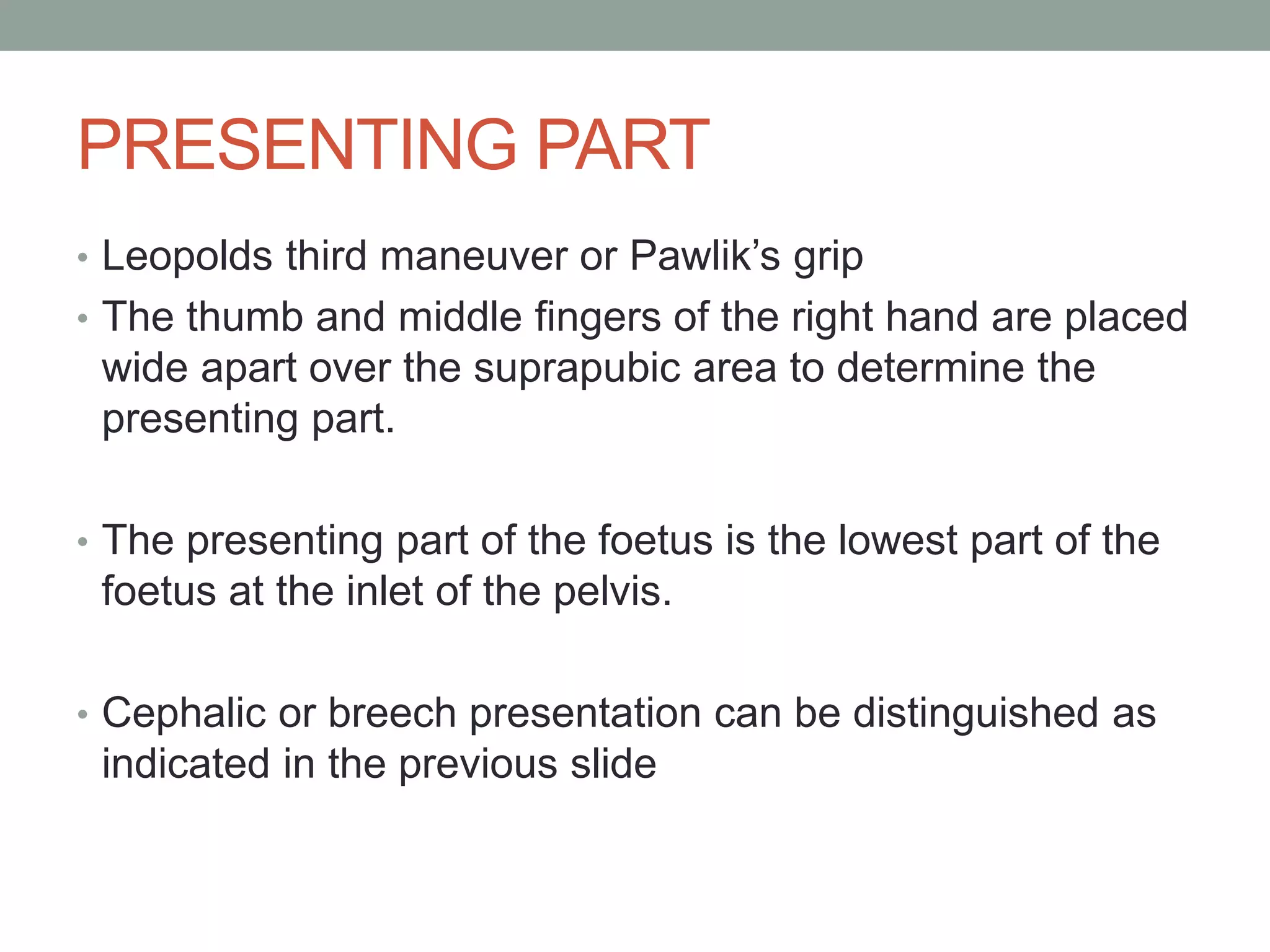 Obstetric History and Examination | PPTX