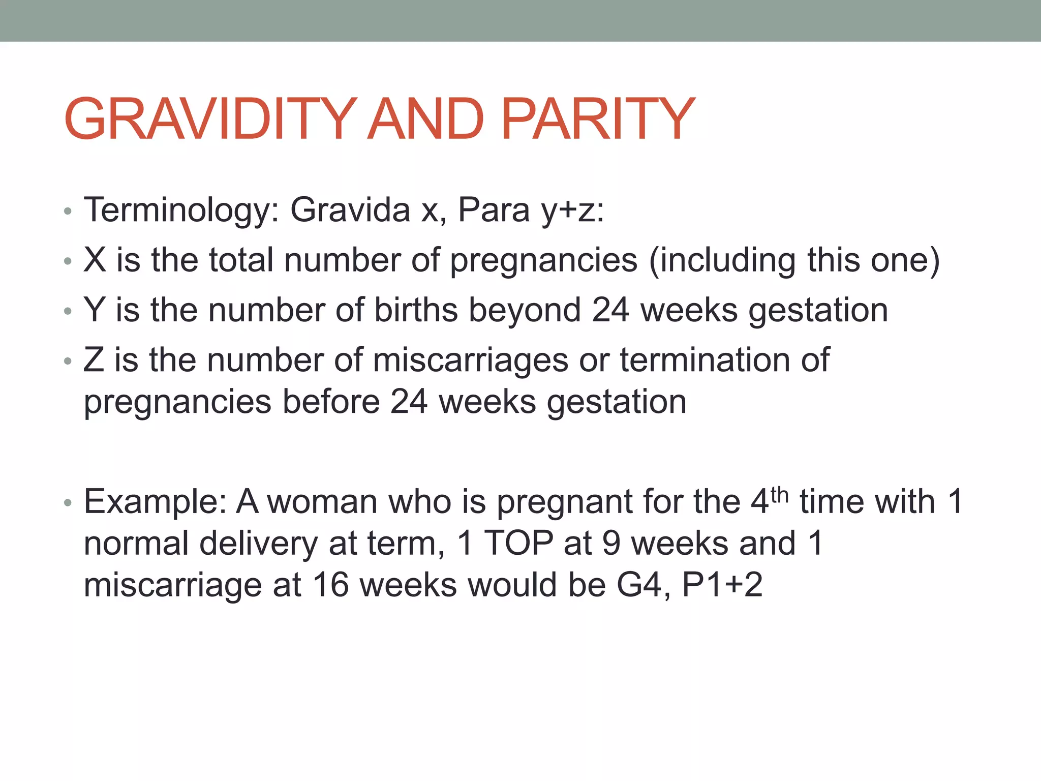 Obstetric History and Examination | PPTX