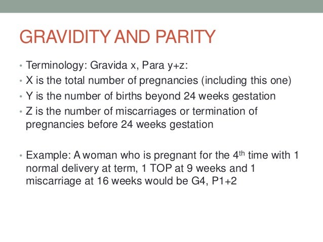 Obstetric History and Examination