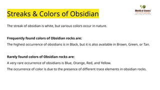 Obsidian Rock _ Meaning, Uses, Facts, Properties & Color.pptx