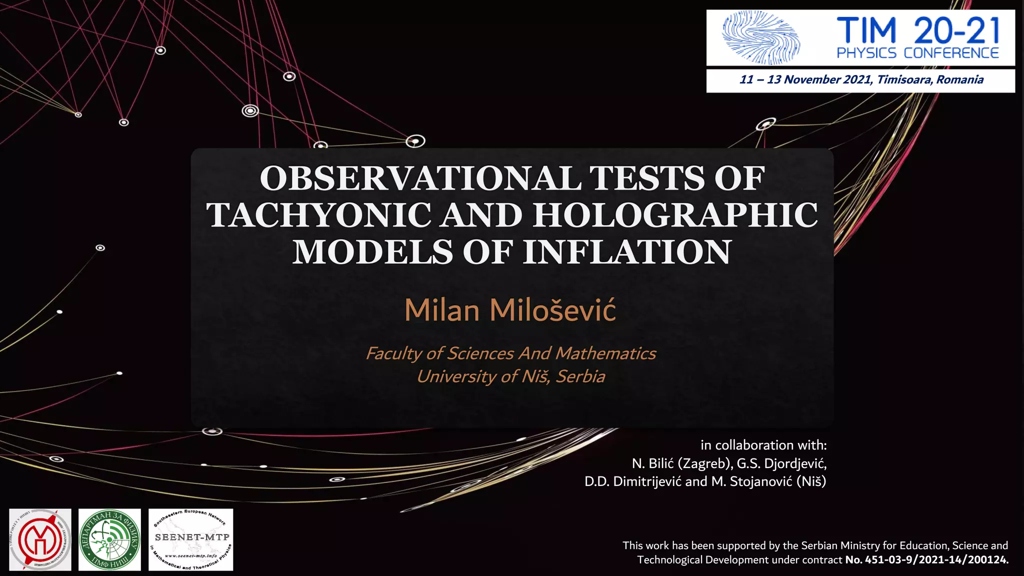 Observational tests of Tachyonic and Holographic Models of Inflation | PPT