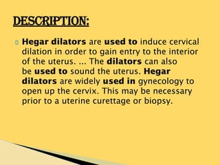 Gynecological and obstetrics Instruments | PDF