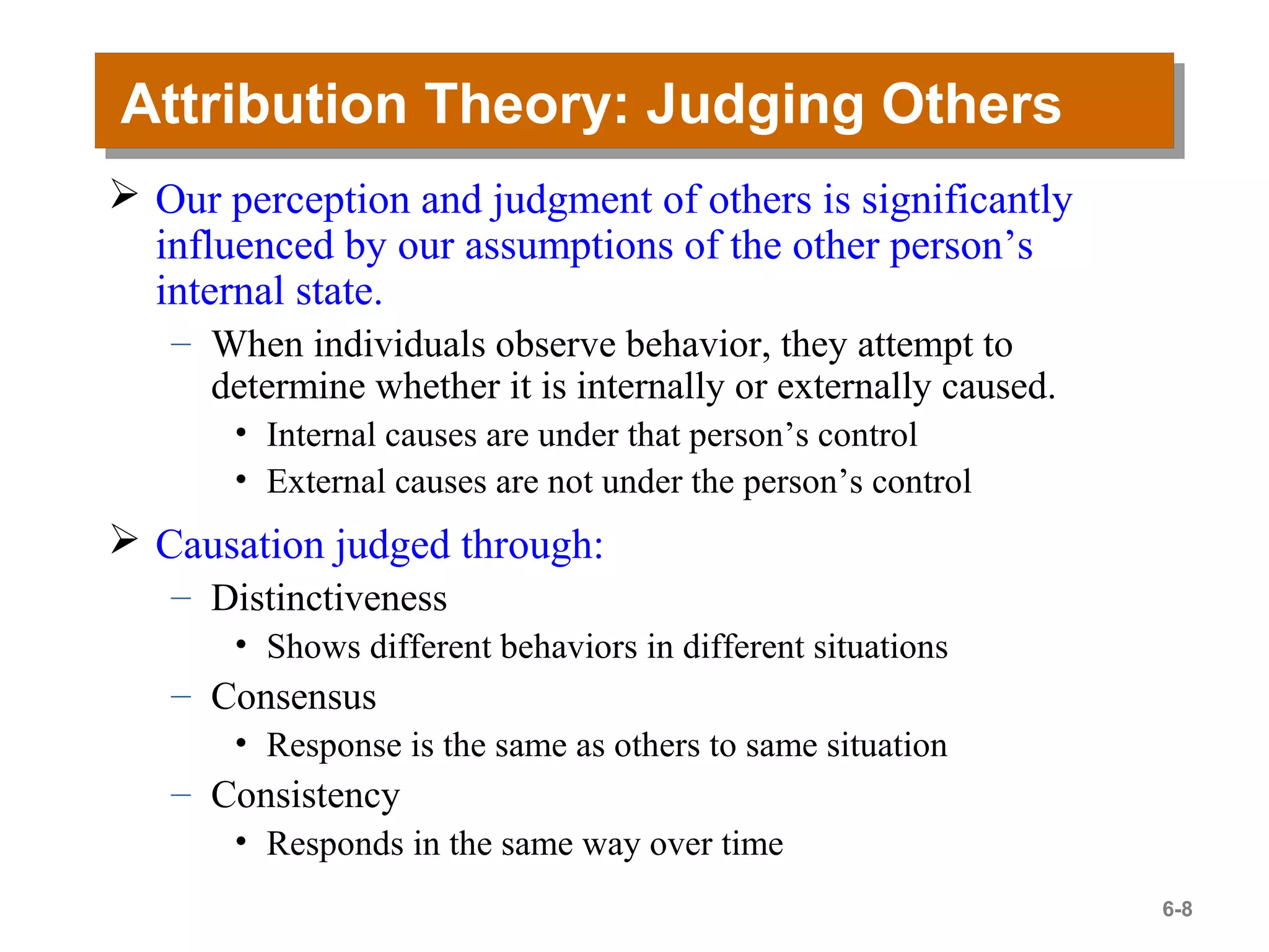 Organizational Behaviour Stephen Robbins 14Ed. Chapter 6 | PDF
