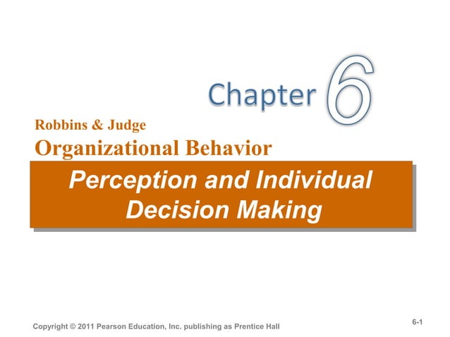 Organizational Behaviour Stephen Robbins 14Ed. Chapter 6 | PDF | Business | Business and Finance