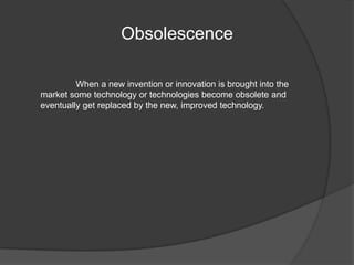 Obsolescence And Technological Change | PPT