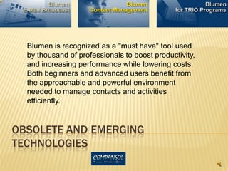 Obsolete and emerging technologies | PPT