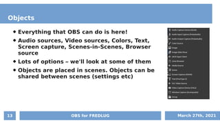 FREDLUG - Open Broadcast Studio - OBS | PPT