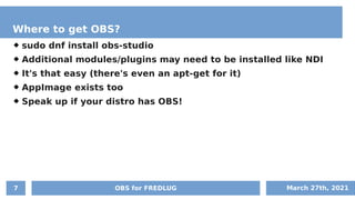 FREDLUG - Open Broadcast Studio - OBS | PPT