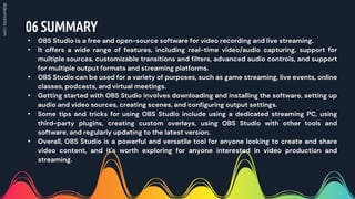 OBS STUDIO PRESENTATION.pptx | Home Entertainment Systems | Consumer ...
