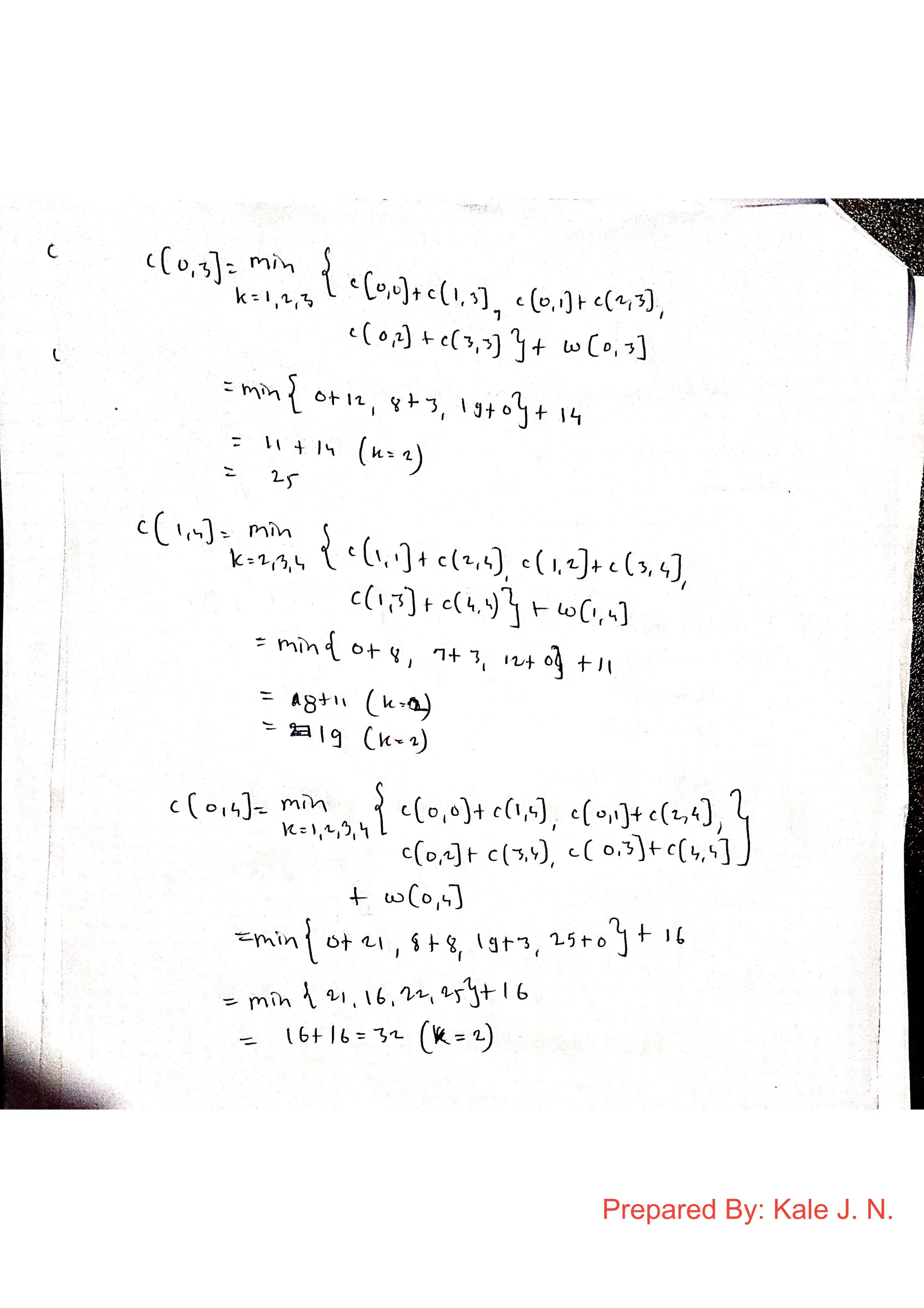 Constructing Optimal Binary Search Tree step by step | PDF