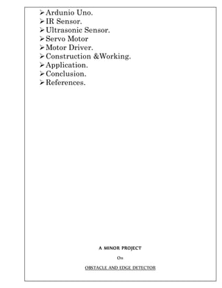 Obstacle and edge detector report. | PDF