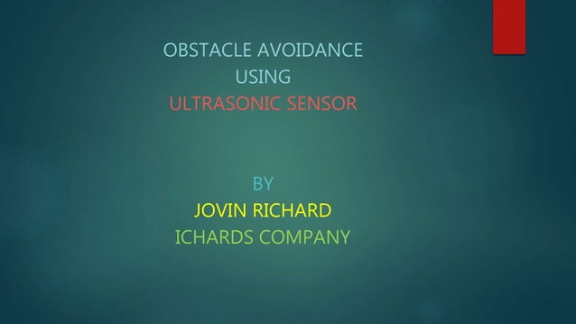 Obstacle Avoidance ROBOT using ARDUINO | PPTX