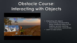 Obstacle course in second life | PPT