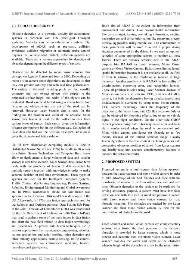 Obstacle Detection Using Mono Vision Camera And Laser Scanner Pdf