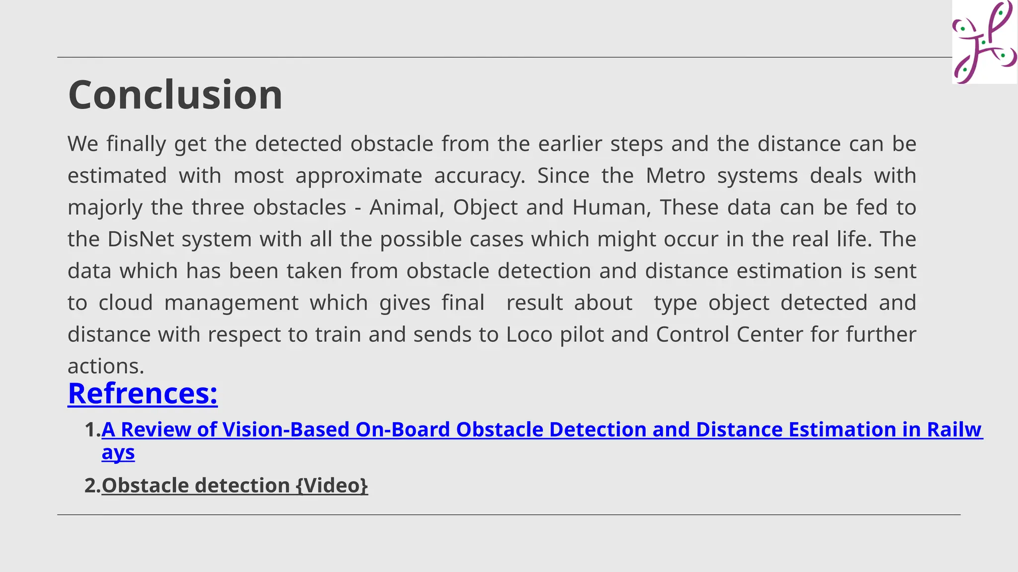 Obstacle Object Detection Computer Vision Methods Pptx