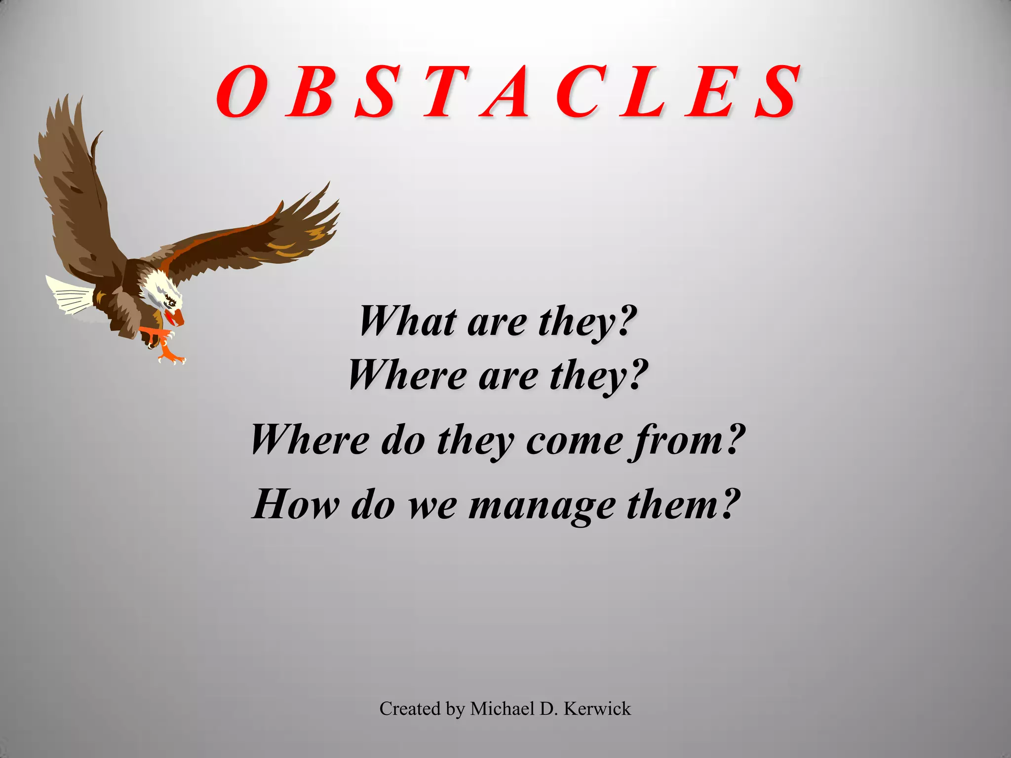 Overcoming Obstacles | PDF