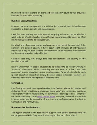 Obstacles for Special Education Teachers | PDF