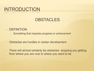 Obstacles iu abi | PPT