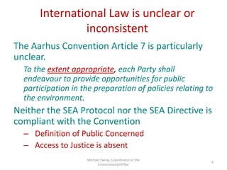 Obstacles to effective public participation in strategic environmental ...