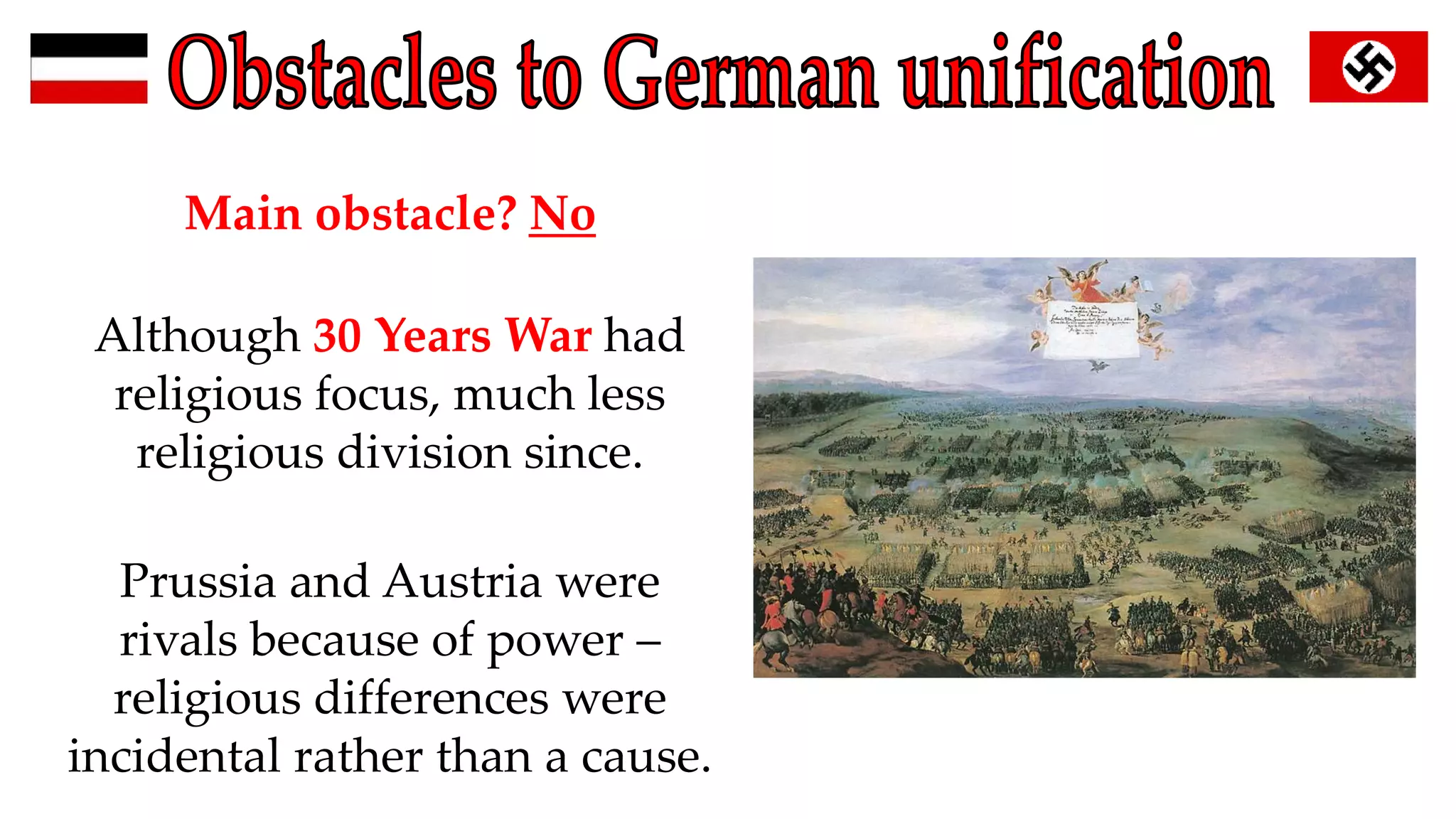 Obstacles to german unification religion | PPTX