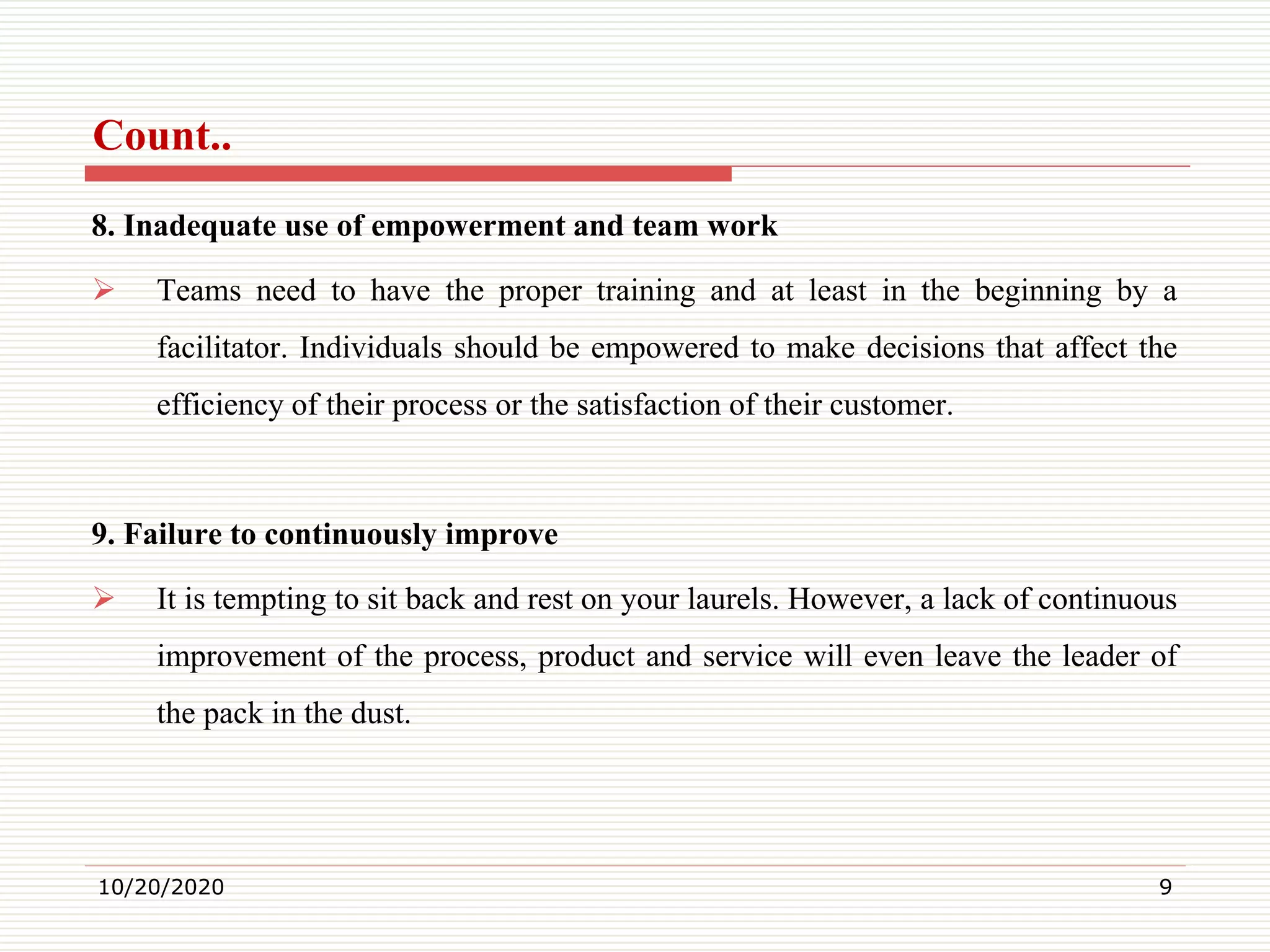 Obstacles to TQM Implementation | PDF