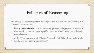 Obstacle to Clear Thinking PPT for Speech with Argumentation and Debate ...