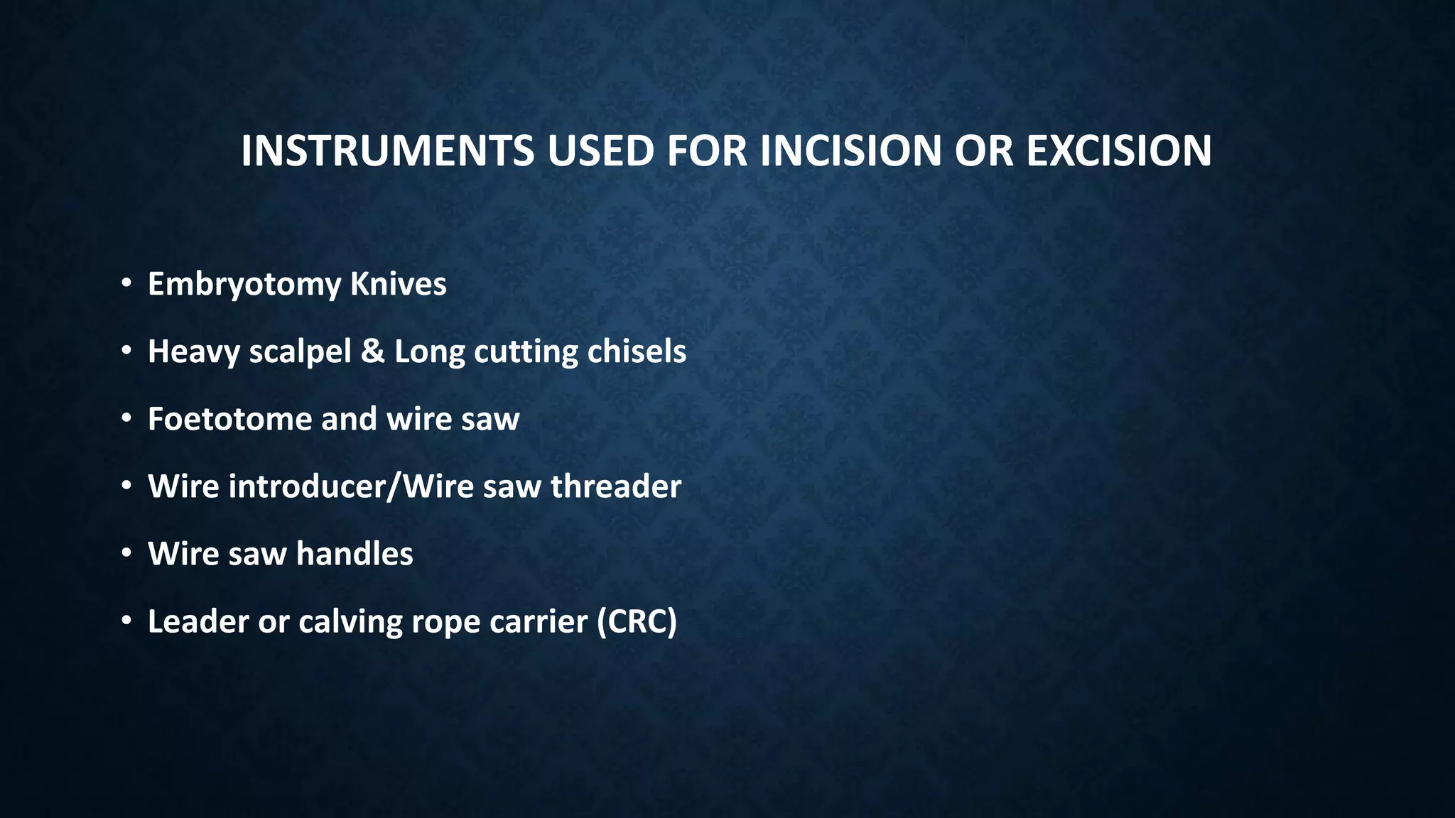 Obstectrical instruments and their uses | PPTX
