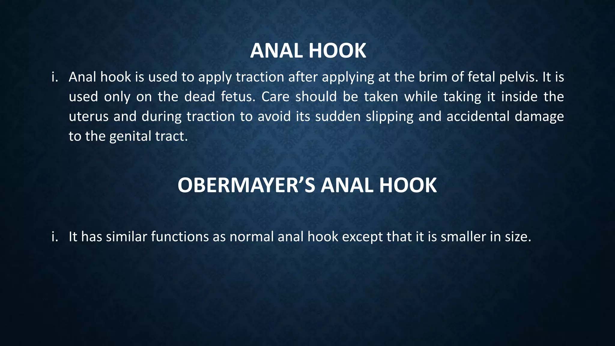 Obstectrical instruments and their uses | PPTX