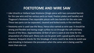 Obstectrical instruments and their uses | PPTX