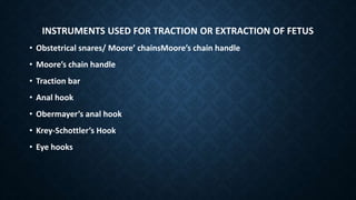 Obstectrical instruments and their uses | PPTX