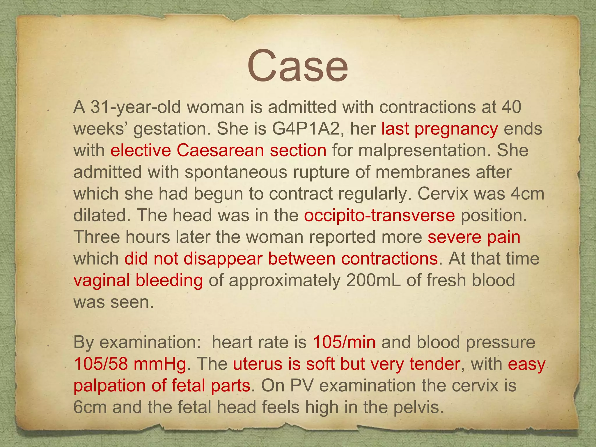 Common Obstetric Emergencies | PPTX