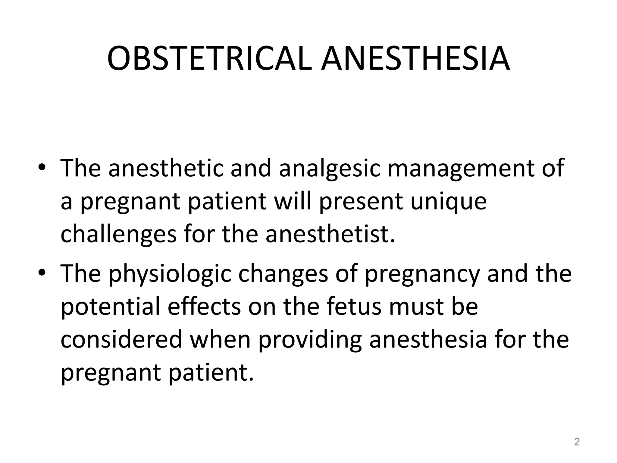 OBSTETRICAL ANESTHESIA.ppt