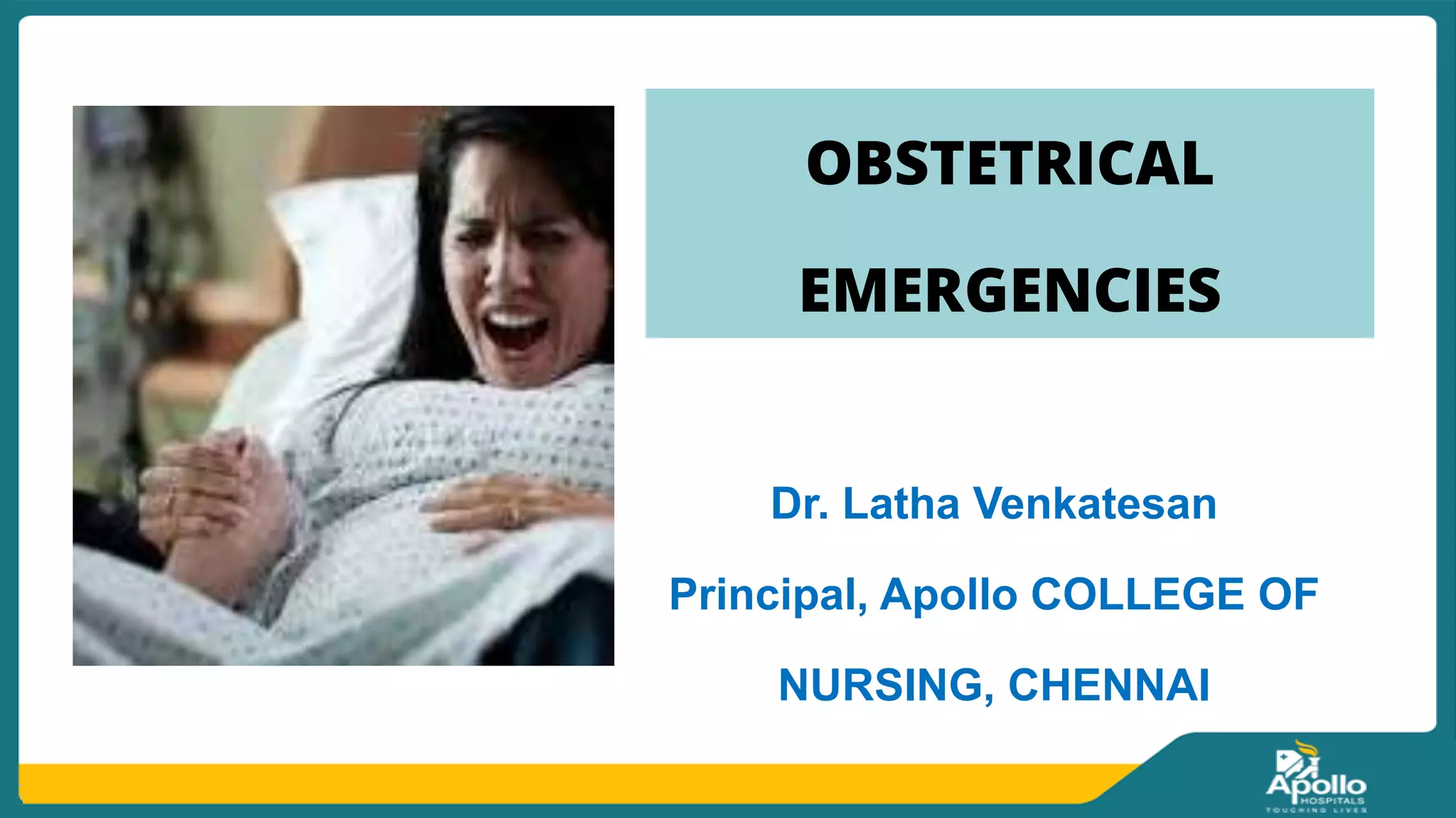 Obstetrical emergencies | PPTX