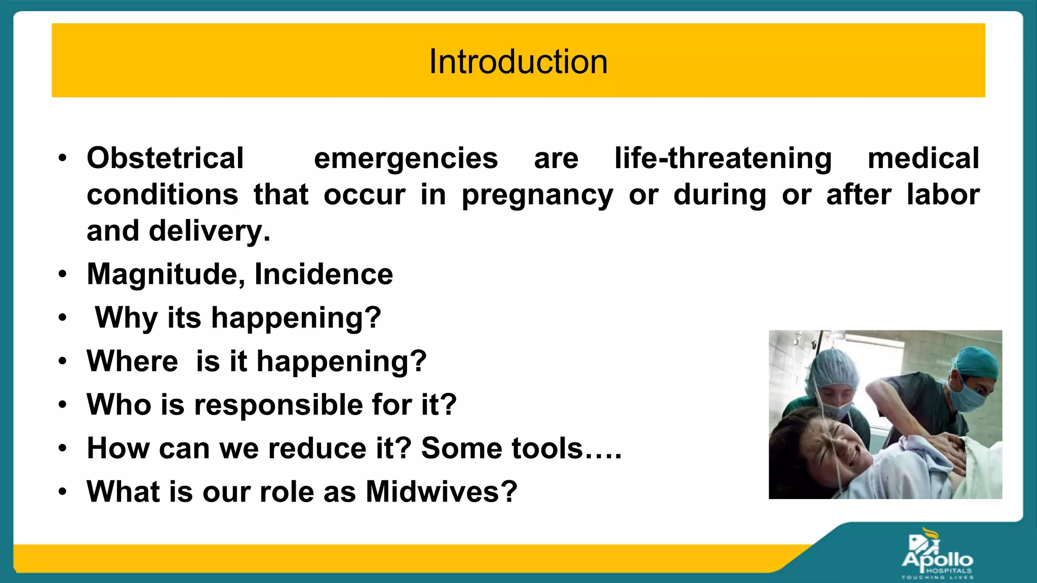 Obstetrical emergencies | PPTX