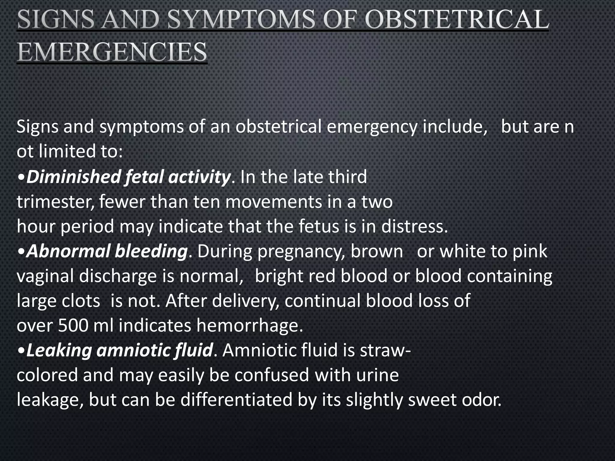 Obstetrical Emergency & Management.pptx