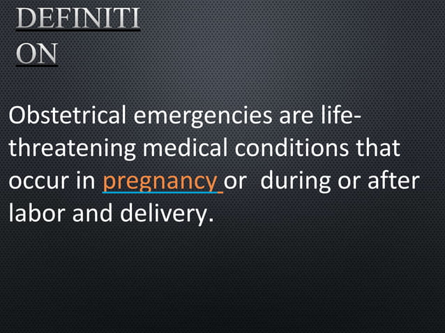 Obstetrical Emergency & Management.pptx | Pregnancy | Reproductive Health
