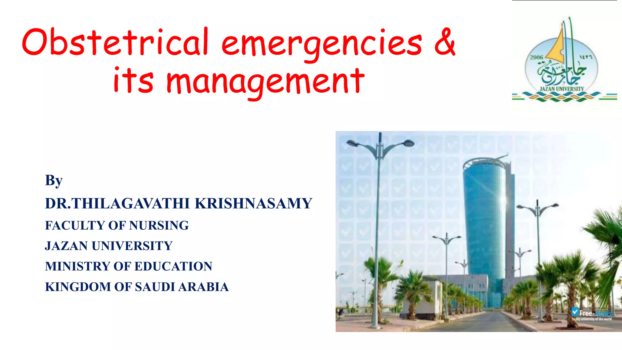 Obstetrical emergency & nsg management | PPTX