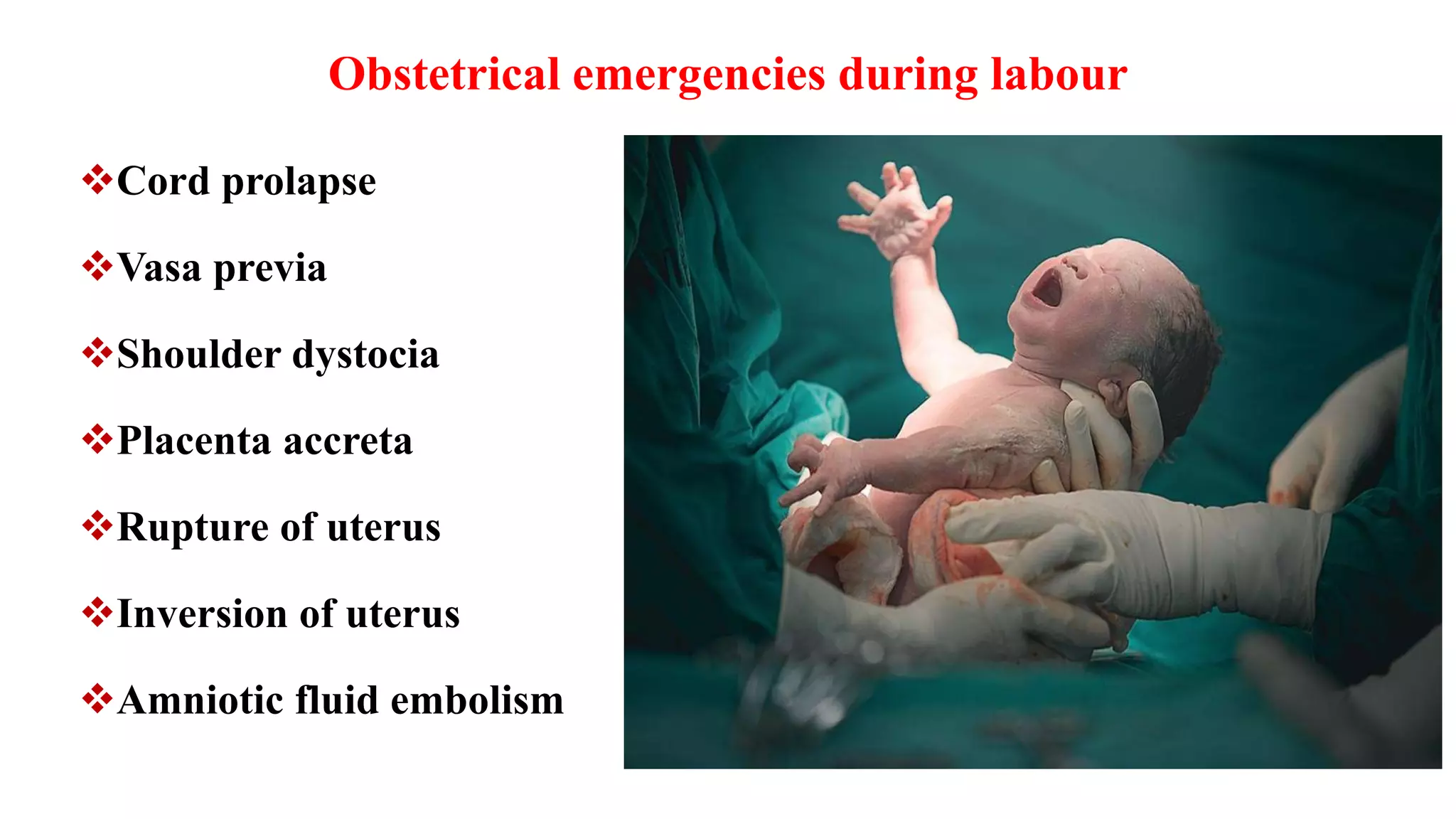 Obstetrical emergency & nsg management | PPTX
