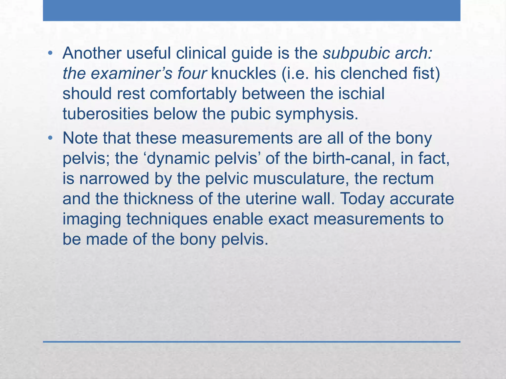 Obstetrical pelvic measurements | PPTX