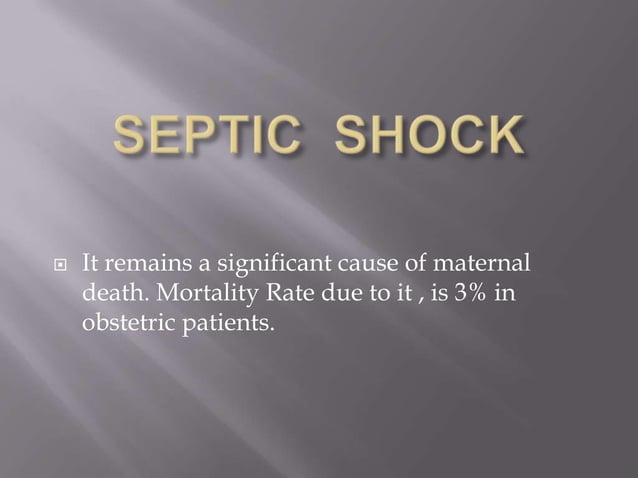 Obstetrical shock | PPTX