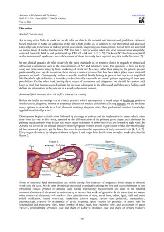 Obstetrical Ultrasound Examination and Biochemical Markers as ...
